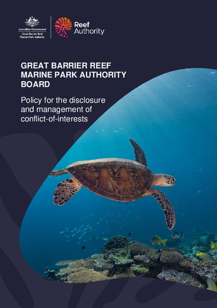 Reef Authority Digital Repository: Great Barrier Reef Marine Park Authority Board Policy for the ...